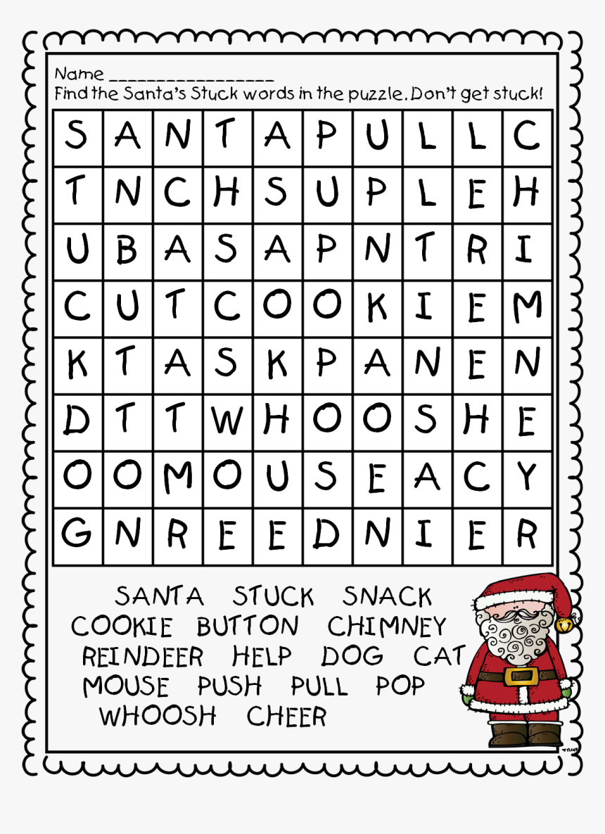 Christmas Word Search Grade 1, HD Png Download , Transparent Png Image ...