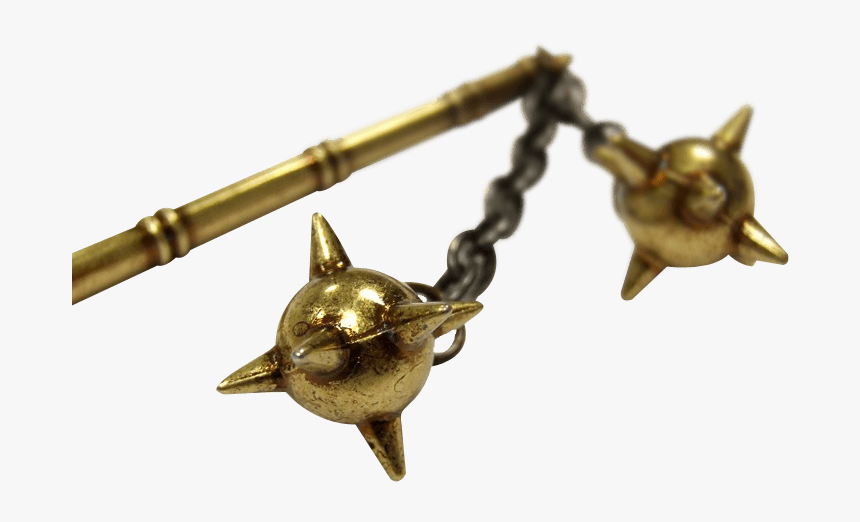 Golden Miniature Two-ball Flail - Brass, HD Png Download , Transparent ...
