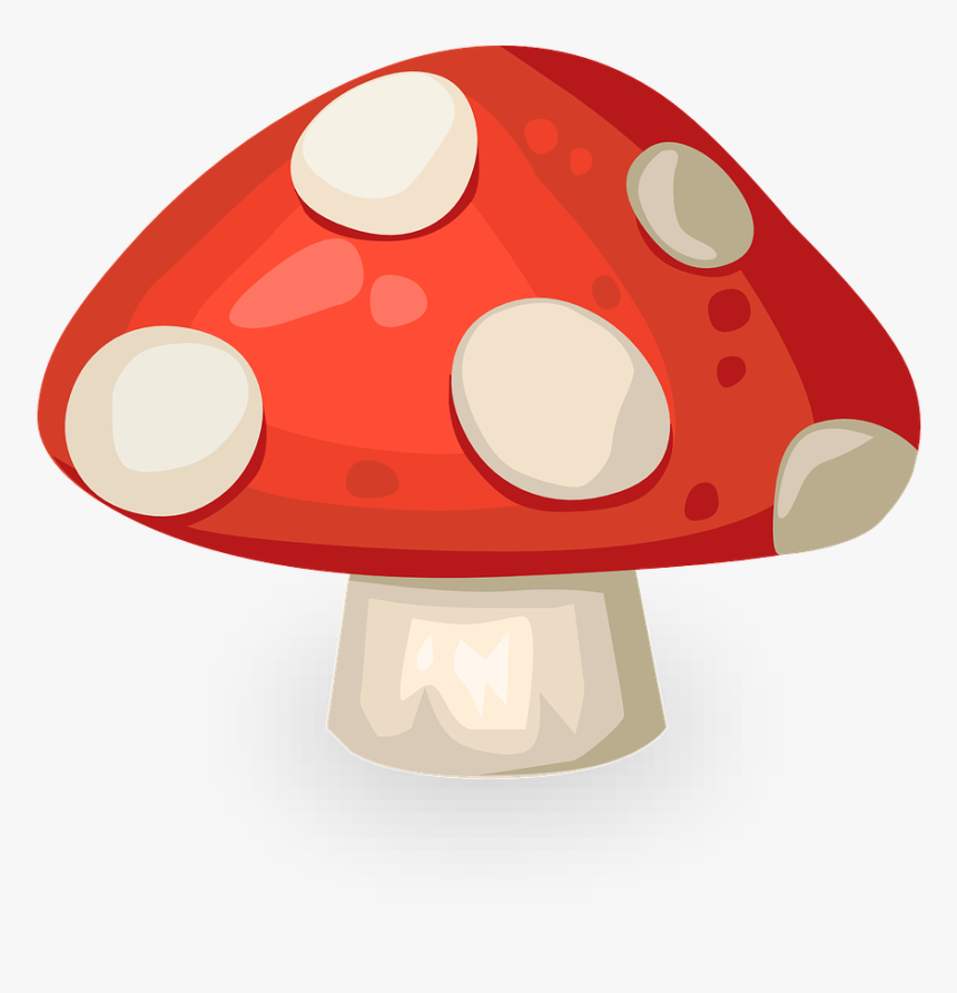 Jamur, Merah, Putih, Titik Titik Polka, Organik - Cartoon Red And White ...