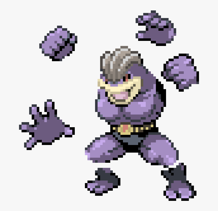 Machamp Pokemon Pixel Art, HD Png Download , Transparent Png Image ...