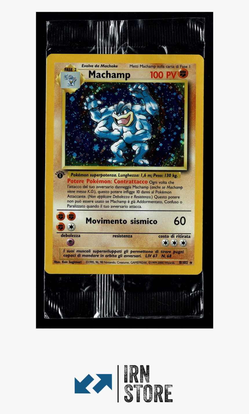 1st Ed Edition Italian Machamp 8 102 Holo Foil Base - Gen 1 Machamp ...