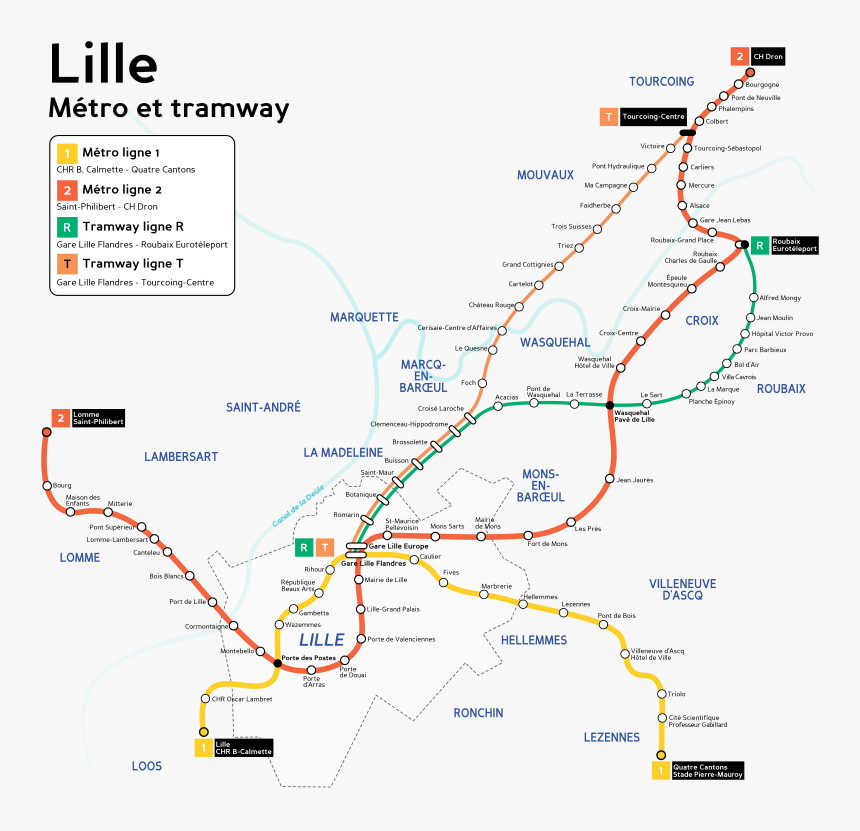 Lille Public Transport Map, HD Png Download , Transparent Png Image ...