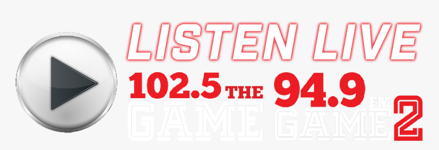 Listen Live Button New - 102.5 The Game, HD Png Download , Transparent ...