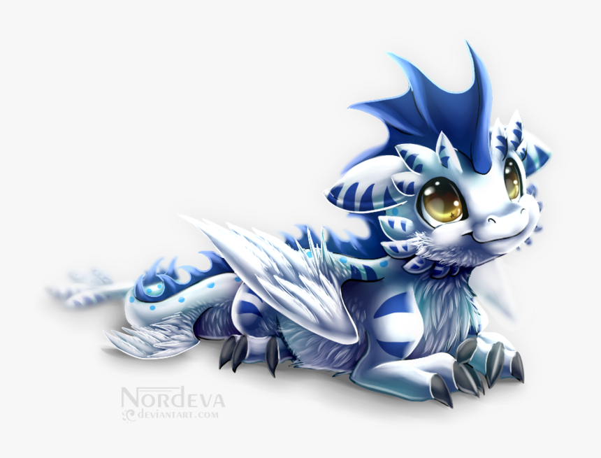Ice Dragon Png Pic - Blue And White Baby Dragon, Transparent Png ...