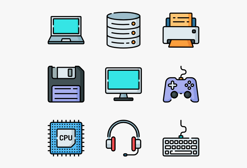 Computer Components - School Vector Icon Png, Transparent Png ...