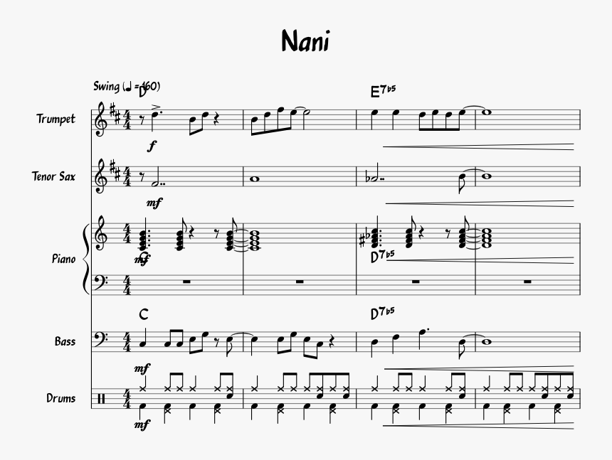 Nani Nani Sheet Music, HD Png Download , Transparent Png Image - PNGitem