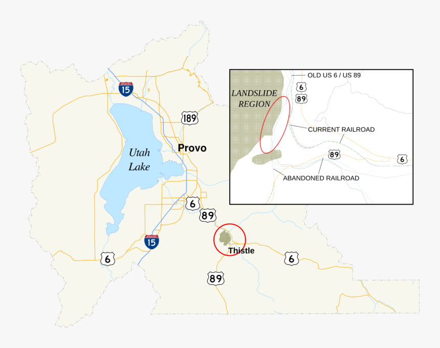 Thistle Landslide - Map, HD Png Download , Transparent Png Image - PNGitem