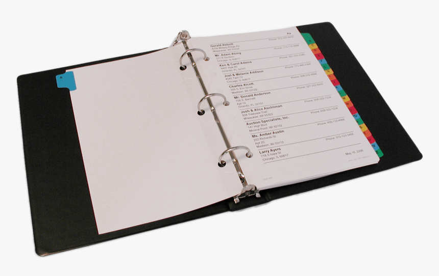 Open Binder - Open Three Ring Binder, HD Png Download , Transparent Png ...