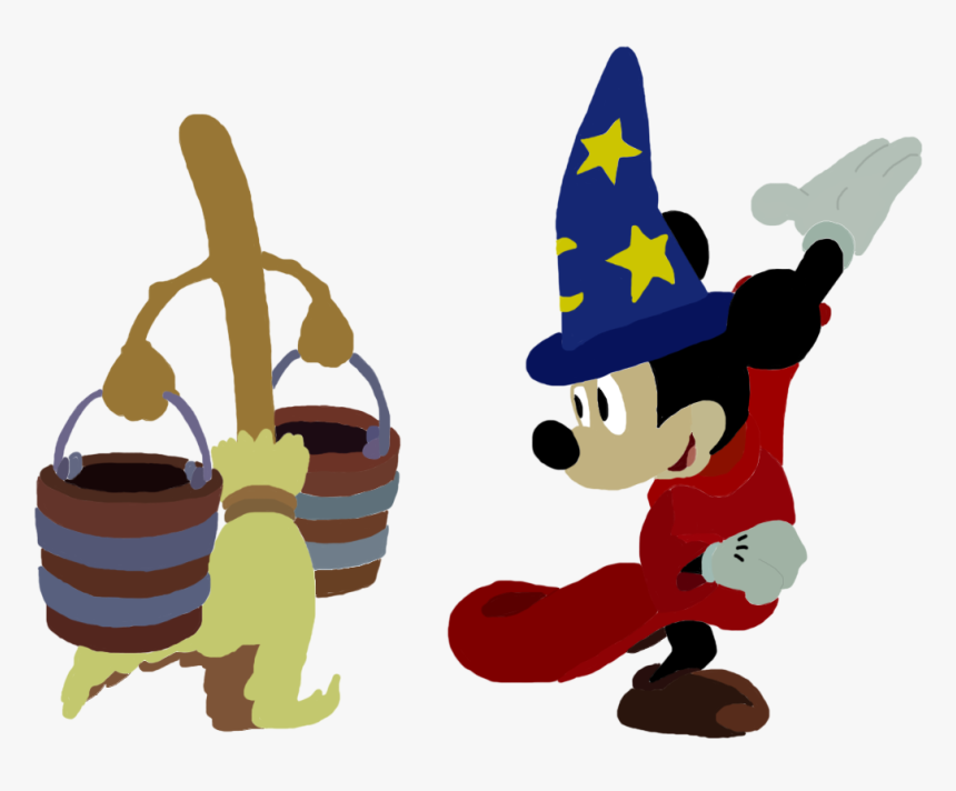 Transparent Mickey Png - Sorcerer Mickey And Broom, Png Download ...