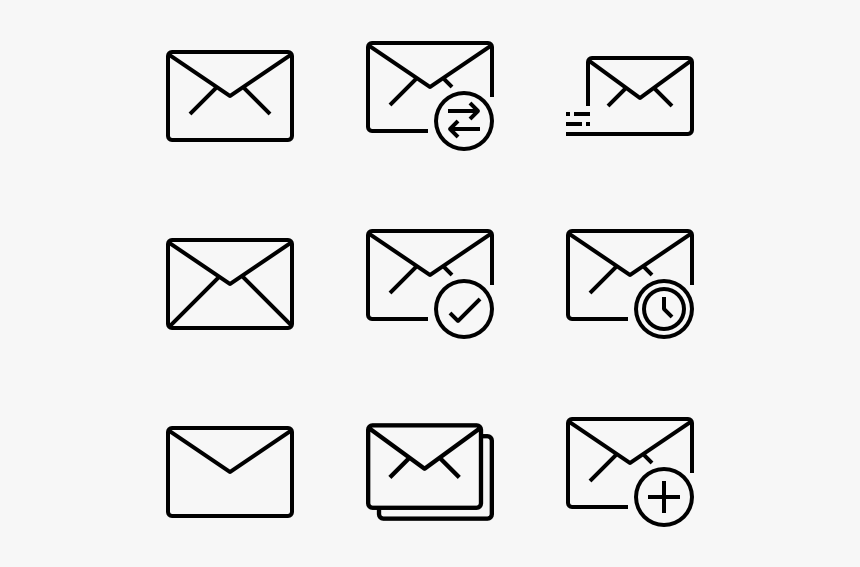 Email Lineart Icon White, HD Png Download , Transparent Png Image - PNGitem