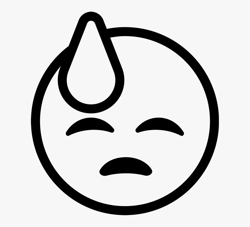Cold Sweat Emoji Stamp, HD Png Download , Transparent Png Image - PNGitem