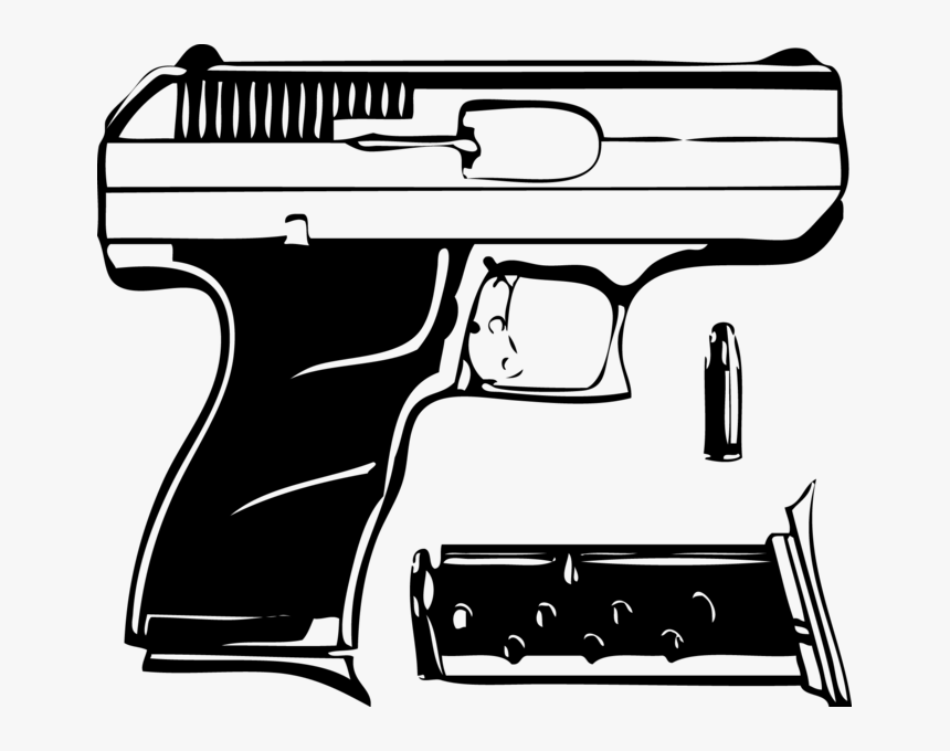 Transparent Gun Vector Png - Handgun 9mm Art Vector, Png Download ...