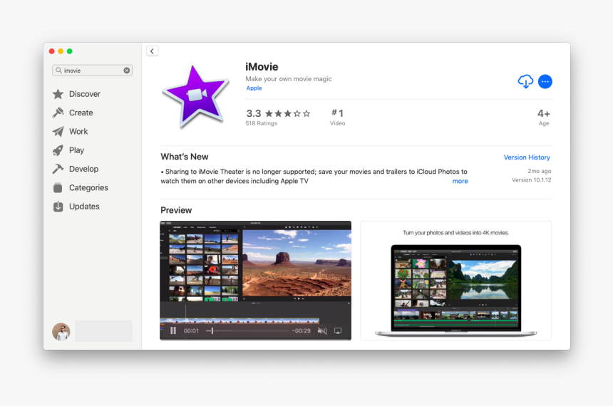 Imovie App Store Download - Imovie, HD Png Download , Transparent Png ...