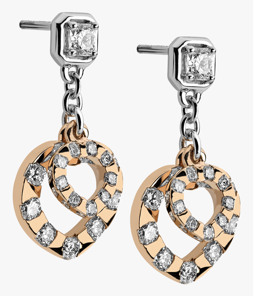 Earings Two Gold - Earrings, HD Png Download , Transparent Png Image ...