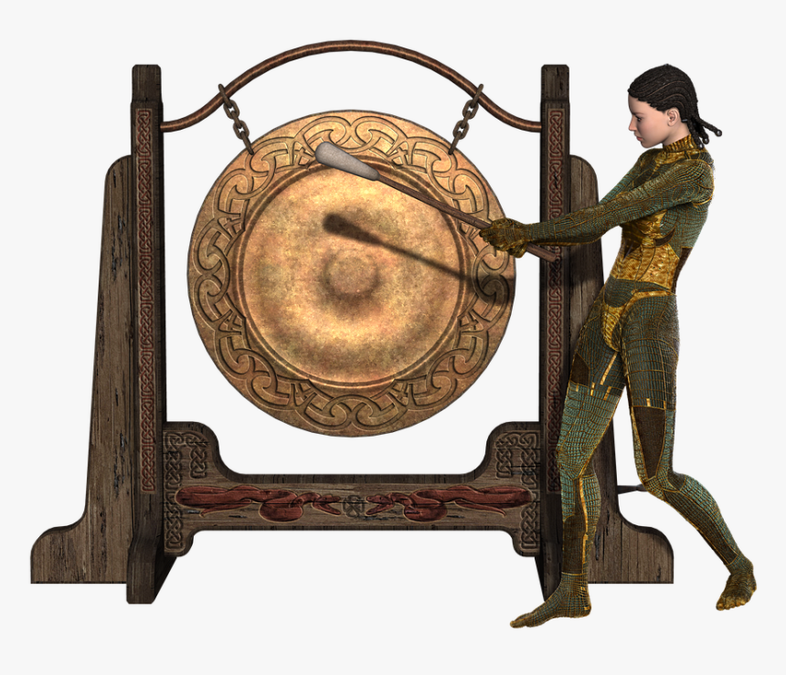 Girl, Gong, Warrior, Fantasy, Hair, 3d, Medieval, Png - Playing Gong ...