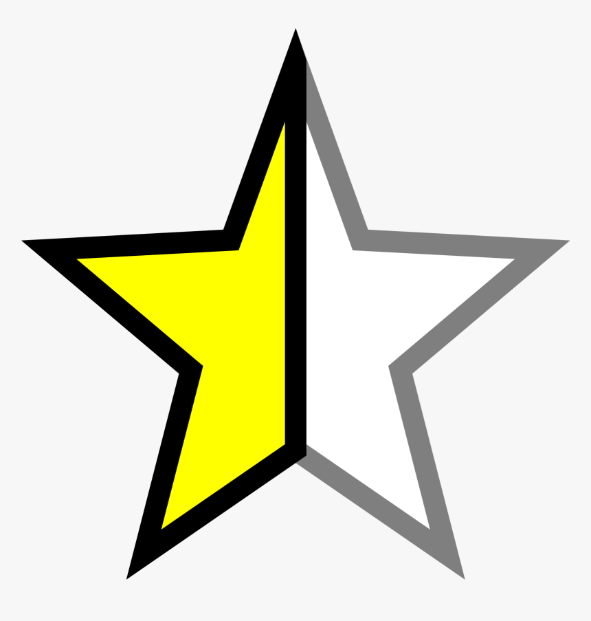 File Yellow Svg Wikimedia - Half A Yellow Star, HD Png Download ...