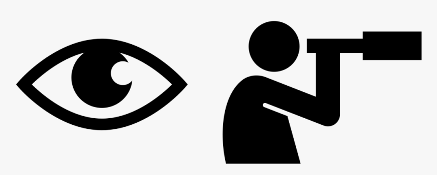 Eye Icon And Alternative Icon For Observe Action - Transparent ...