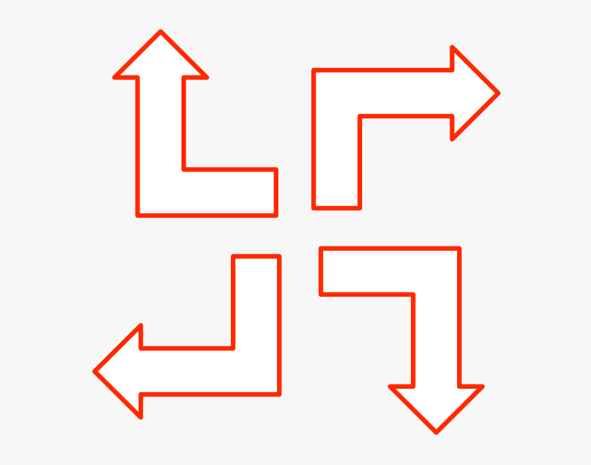 L-shaped Arrow Set 1 Png Clip Arts - Hacer En Caso De Sismo ...