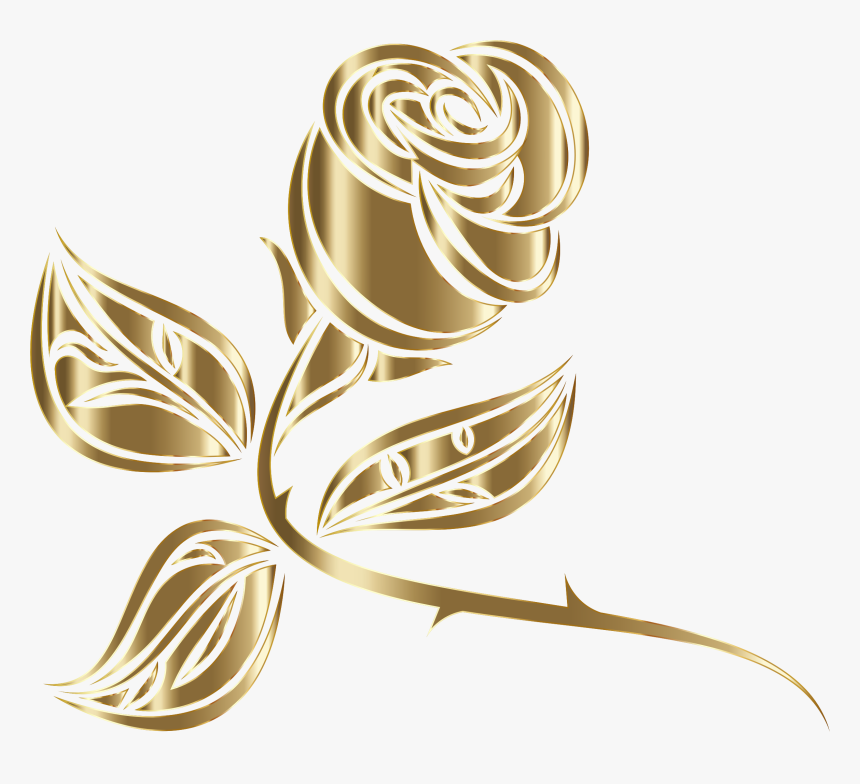Stylized Rose Extended 9 Minus Background Clip Arts - Rose Vector Logo ...
