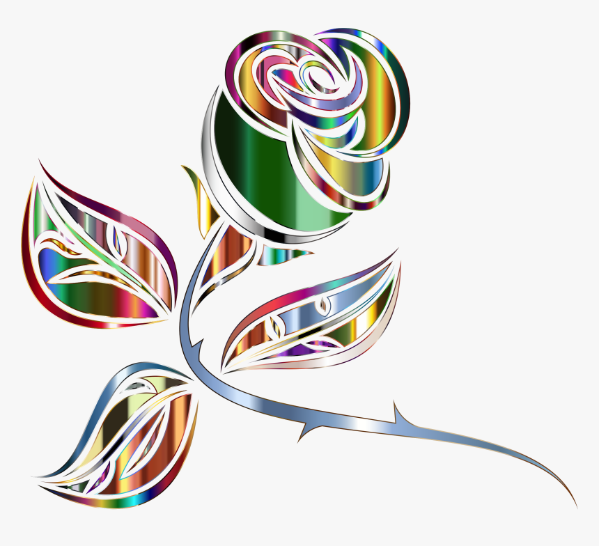 Stylized Rose Extended 10 Minus Background Clip Arts - Clip Art, HD Png ...