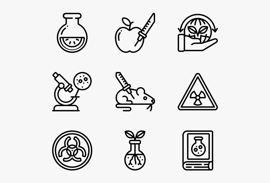 Genetics And Bioengineering - Line Art, HD Png Download , Transparent ...