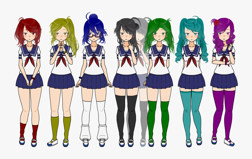Yandere Simulator Pictures Of Students , Png Download - Student Council ...
