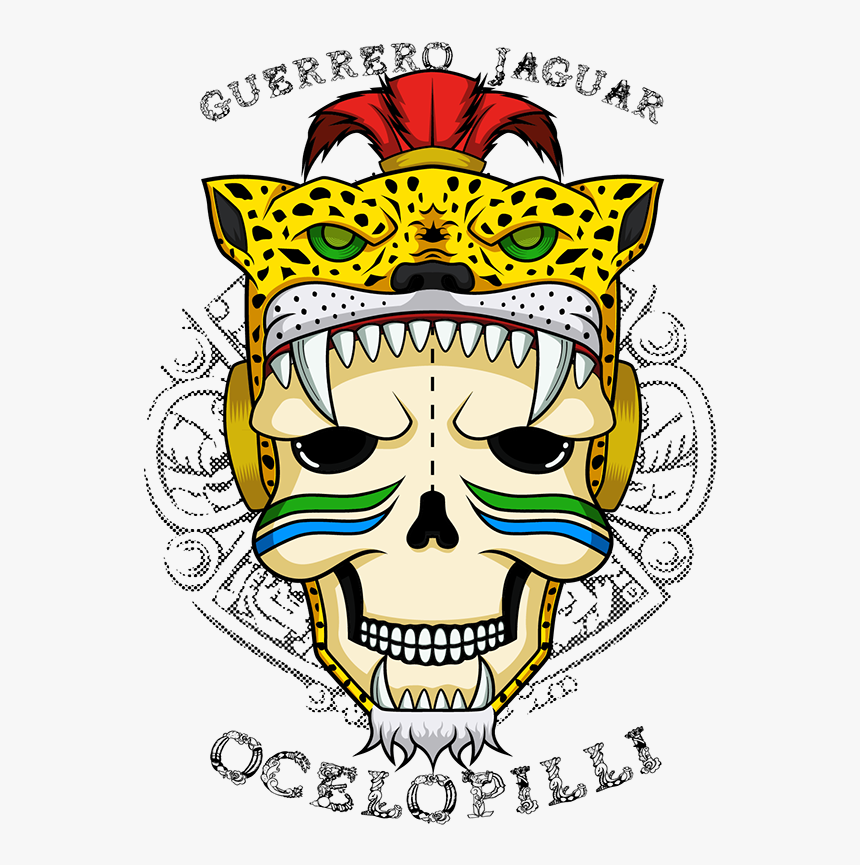 Aztec Warrior Clipart Leopard - Azteca Craneo Guerrero Jaguar, HD Png ...