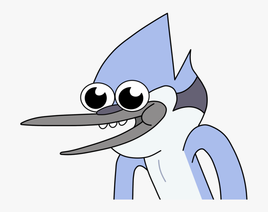 Mordecai Looking Excited-ydb538 - Morticia From Regular Show, HD Png ...