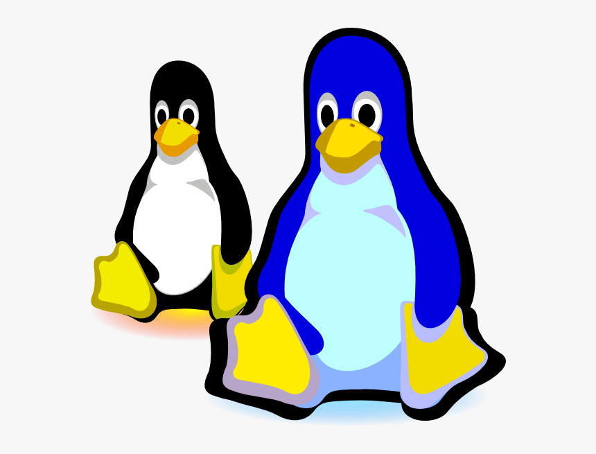 Two Penguins Svg Clip Arts - Linux And Android, HD Png Download ...