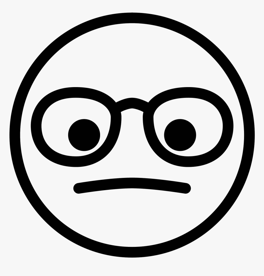 Round Glasses Emoji Icon - Portable Network Graphics, HD Png Download ...