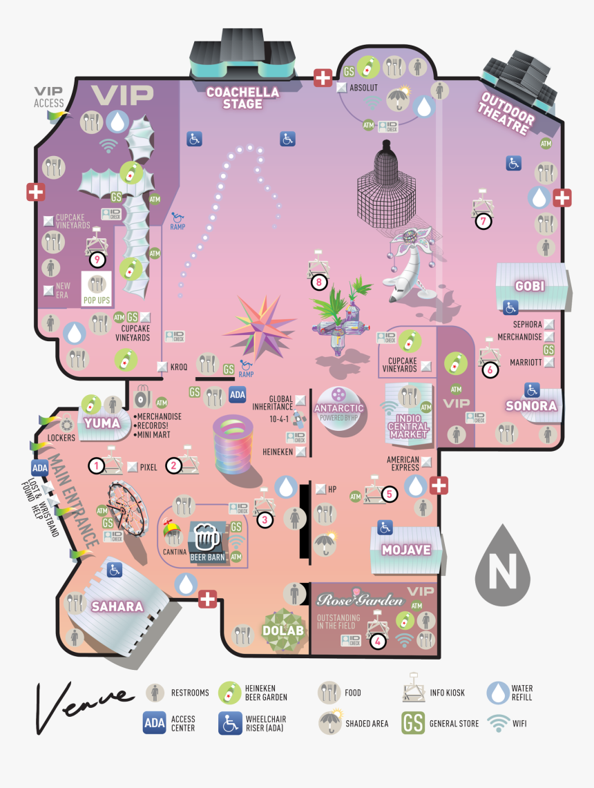 Coachella 2018 Festival Map, HD Png Download , Transparent Png Image ...