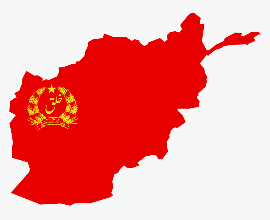 Flag Map Of The Democratic Republic Of Afghanistan - Afghanistan Map ...