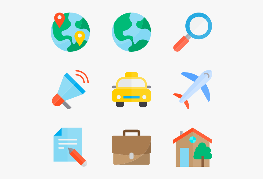 Travel - Office Items Icon, HD Png Download , Transparent Png Image ...