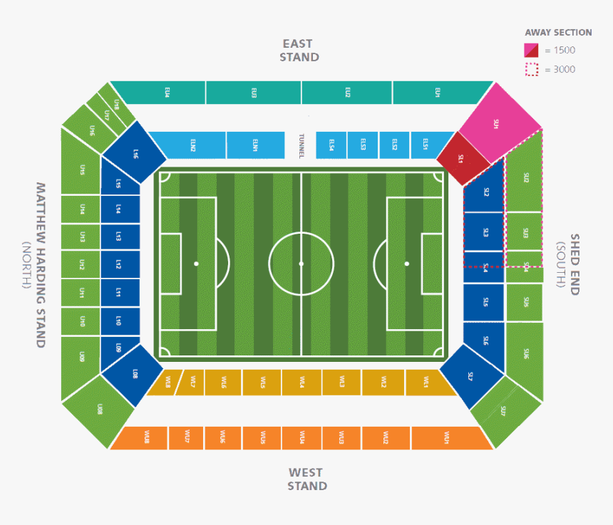Matthew Harding Chelsea Seating Plan, HD Png Download , Transparent Png ...