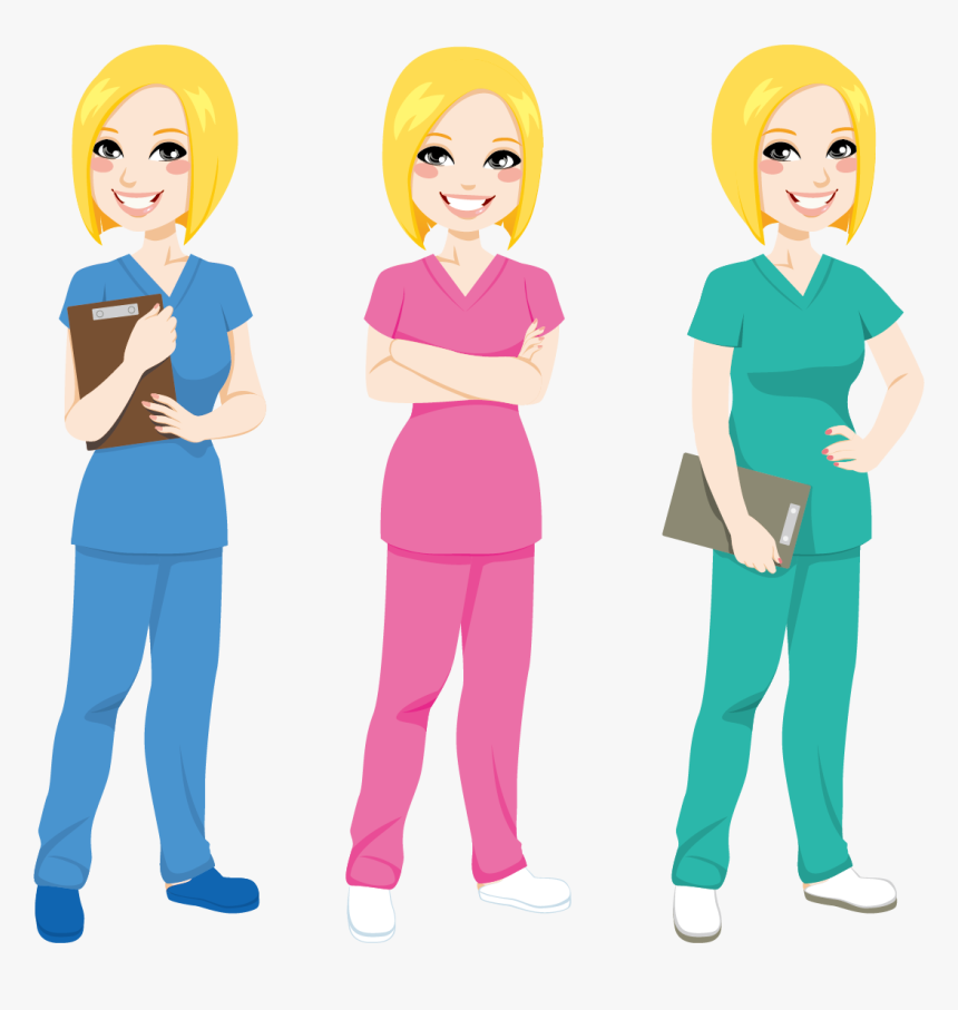 Nurse Clip Scrubs - Nurse In Scrubs Clip Art, HD Png Download ...