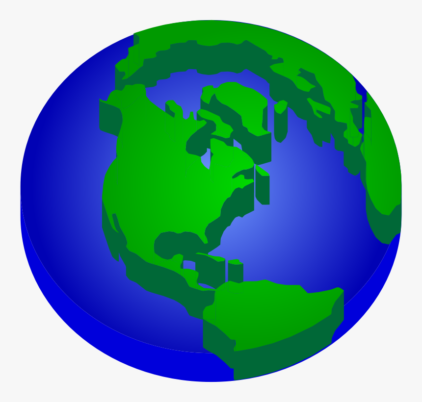 3d Elevated Earth Globe - Clipart Picture Of Earth, HD Png Download ...