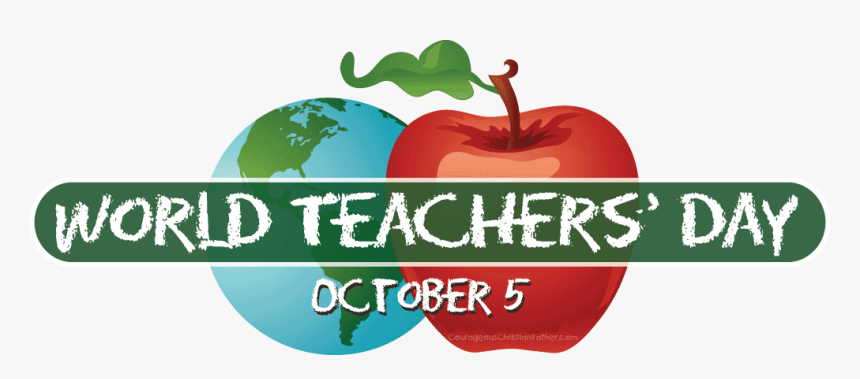 World Teachers Day October 5 Apple And Earth Globe - World Teacher Day ...