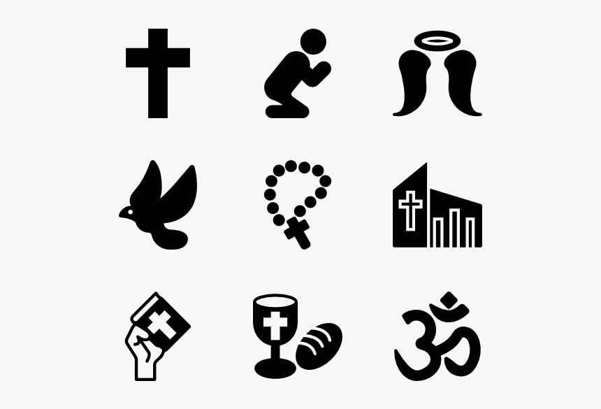 Clip Art Prayer Icons Free Vector - Prayer Symbols, HD Png Download ...
