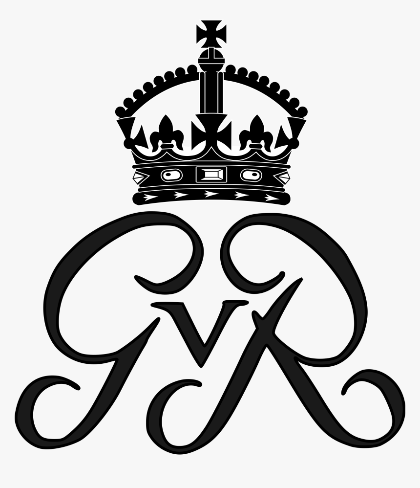 Crowns Clipart King Drawing - George V Royal Cypher, HD Png Download ...
