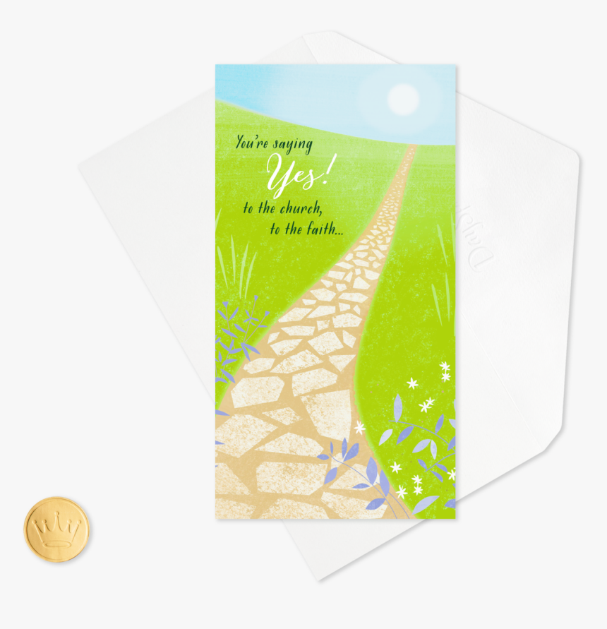 Stone Path Confirmation Money Holder Card - Graphic Design, HD Png ...