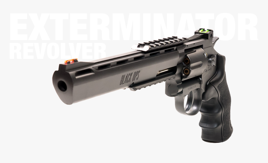 Black Ops Exterminator 8 Inch Revolver - Gun Metal Finish, HD Png ...