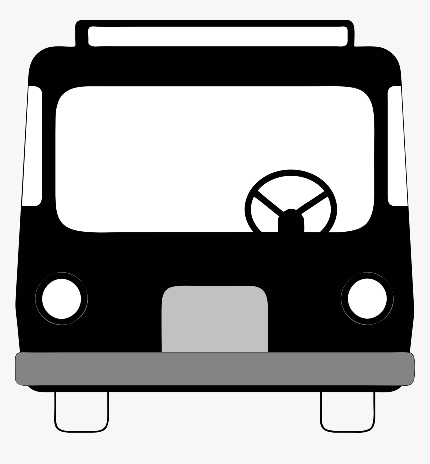 Bus Front View Clip Arts - Bus Front View Drawing, HD Png Download ...