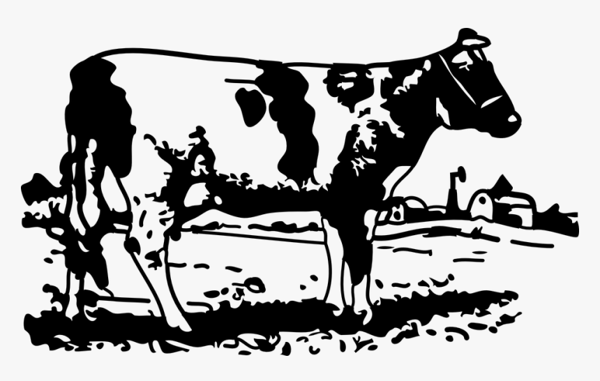 Cow Clip Art Free Vector 4vector - Cow Farm Clip Art, HD Png Download ...