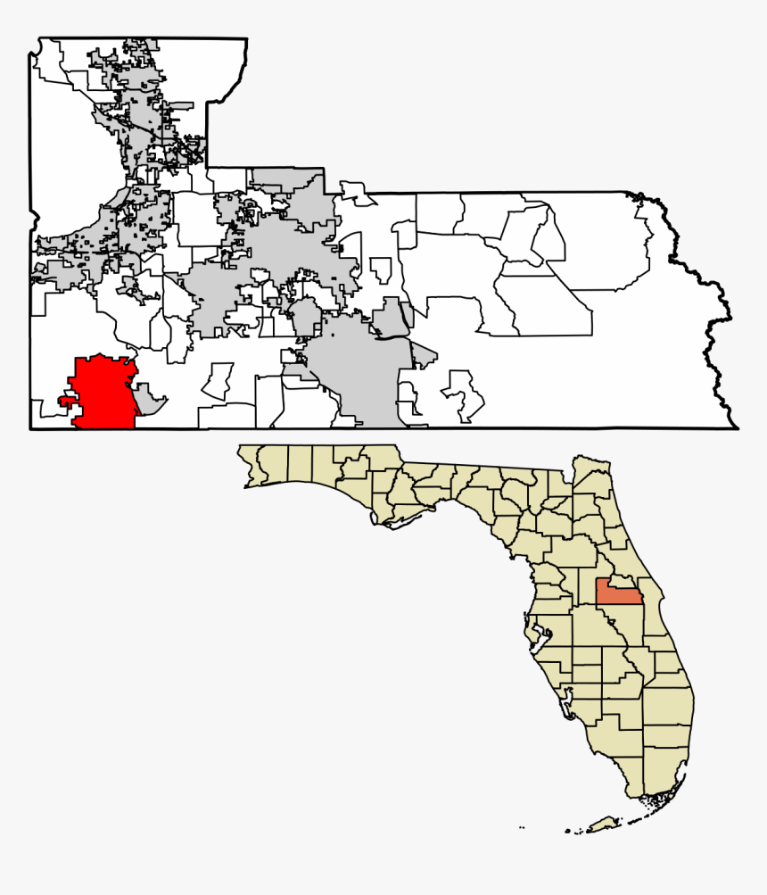 Orange County Fl Municipality Map, HD Png Download , Transparent Png ...