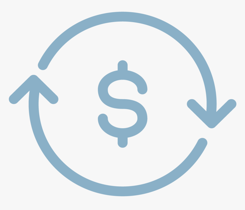 Icon Of A Dollar Sign With Arrows Circling Around It - Circular Icon ...