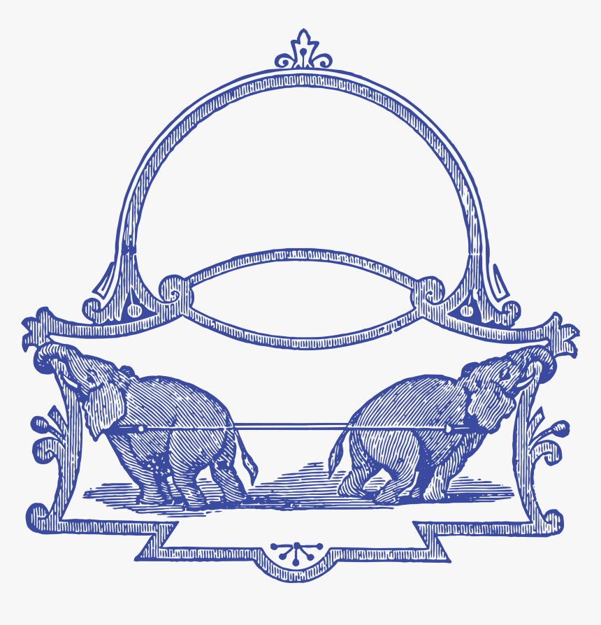 Free Vintage Circus Elephants - Vintahe Circus Border, HD Png Download ...