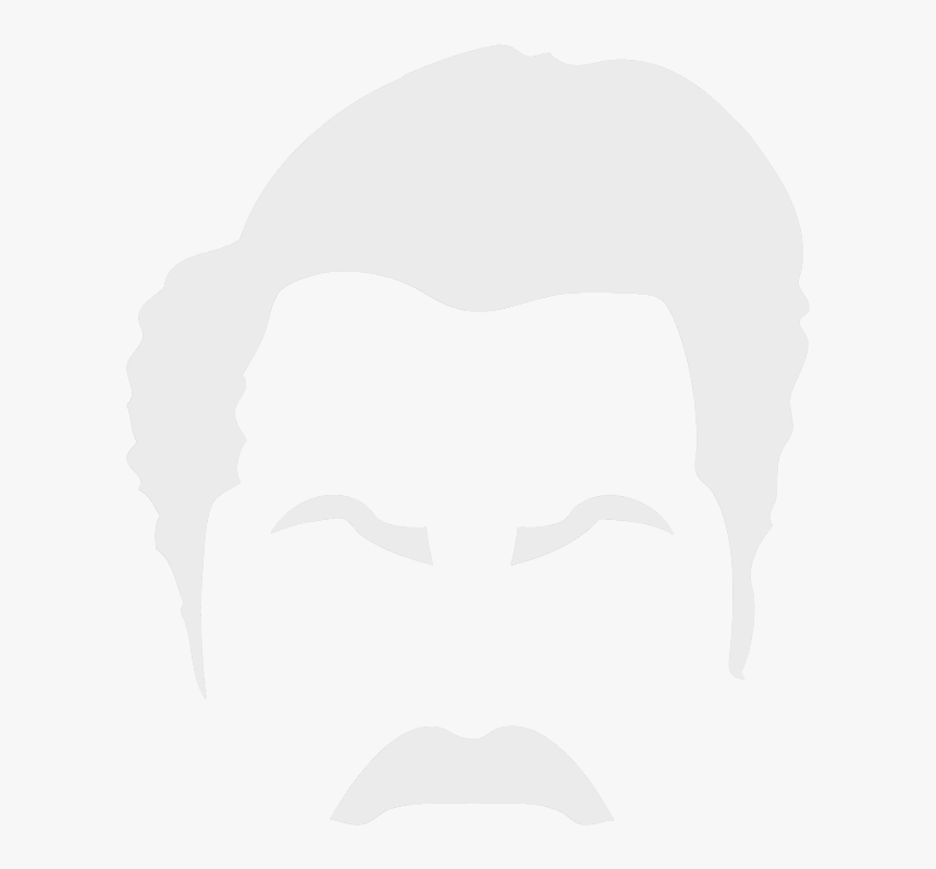Ron Outline - Ron Swanson Outline Png, Transparent Png , Transparent ...
