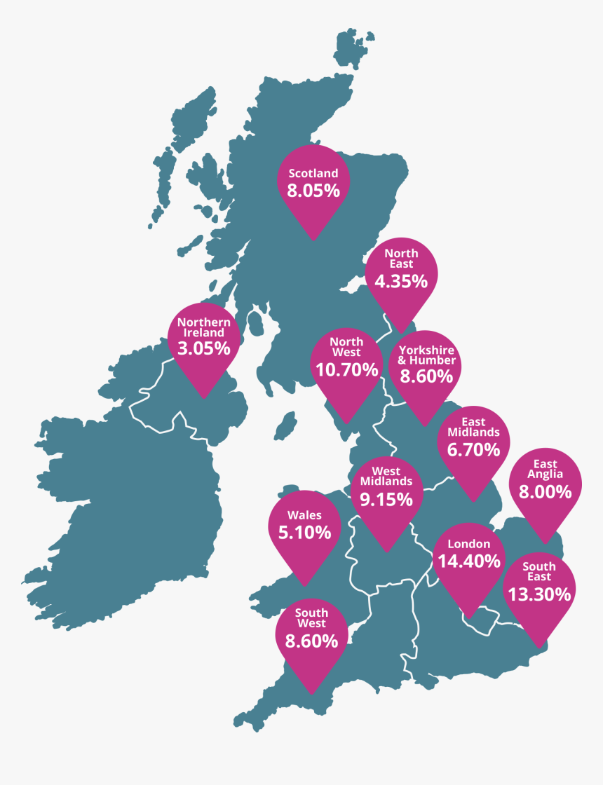 Map Of Uk Vector, HD Png Download , Transparent Png Image - PNGitem