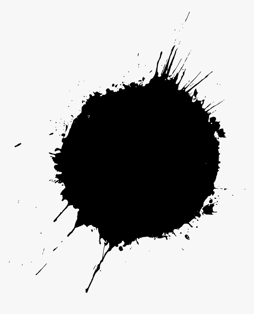 Transparent Empty Treasure Chest Clipart - Round Black Splash Png, Png ...