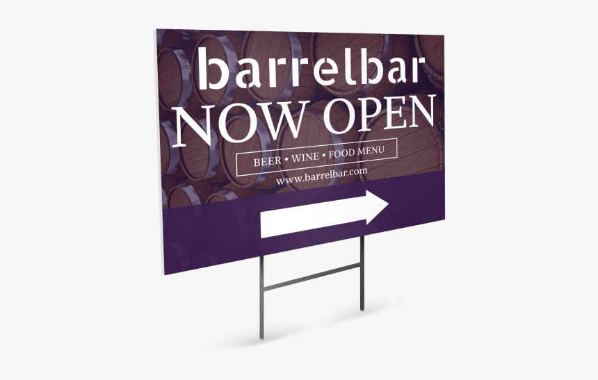 Now Open Bar Yard Sign Template Preview - Banner, HD Png Download ...